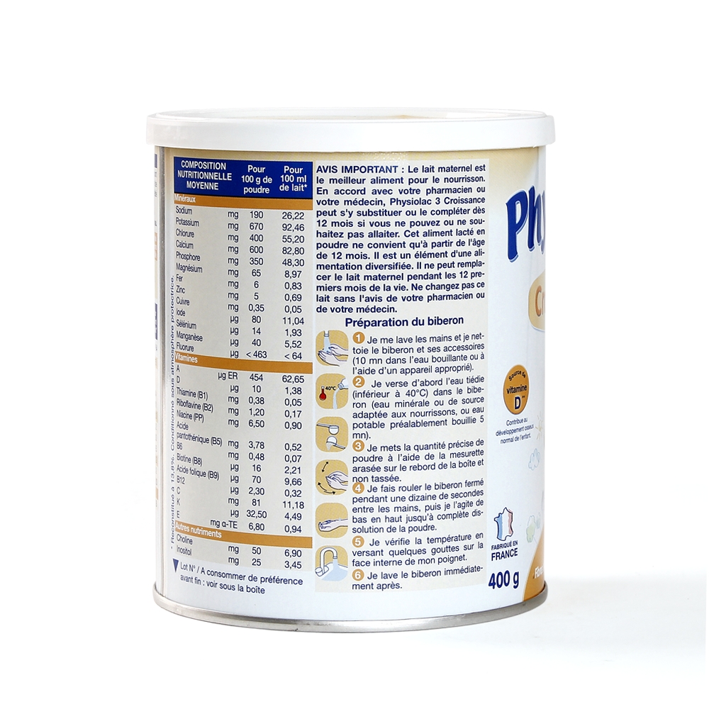 Sữa bột Sản phẩm dinh dưỡng công thức dành cho trẻ 1-3 tuổi: PHYSIOLAC