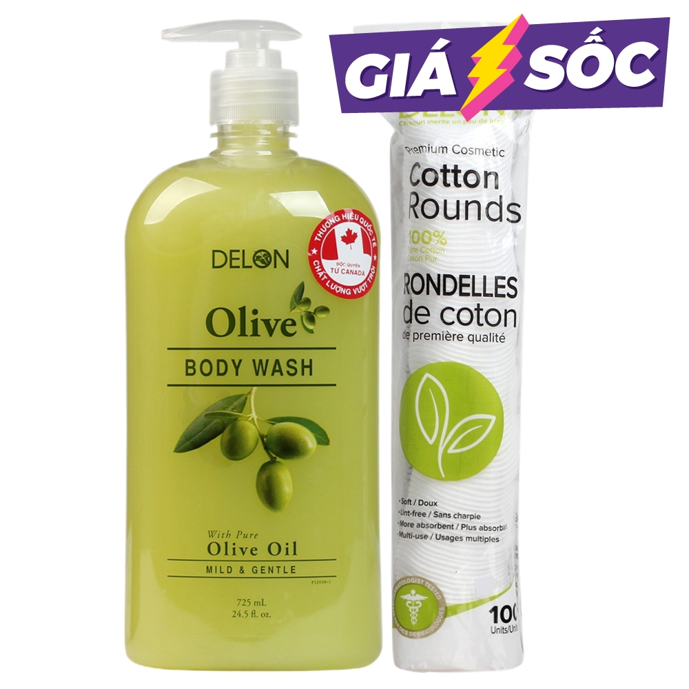 Sữa Tắm Delon với tinh dầu Olive 725ml (xuất xứ Canada)