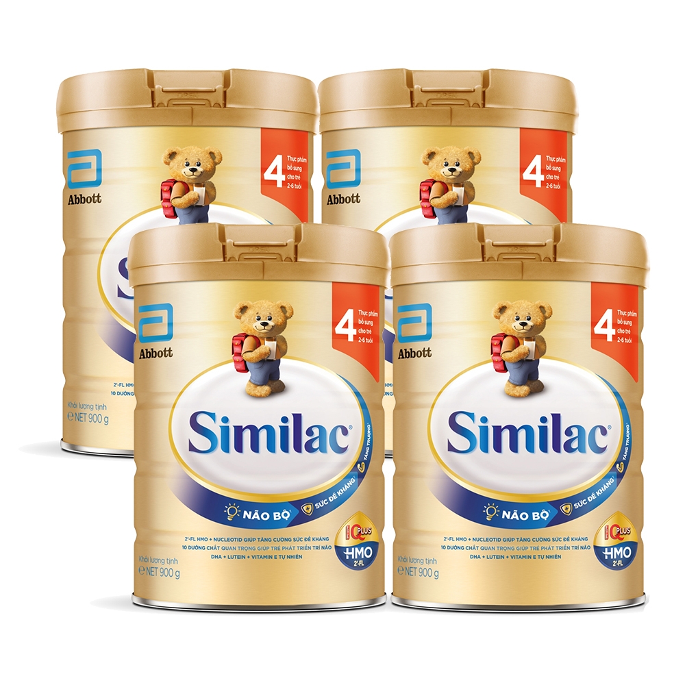 Combo 4 lon Sữa Similac Eye-Q số 4 900g (2-6 tuổi) giá siêu tiết kiệm