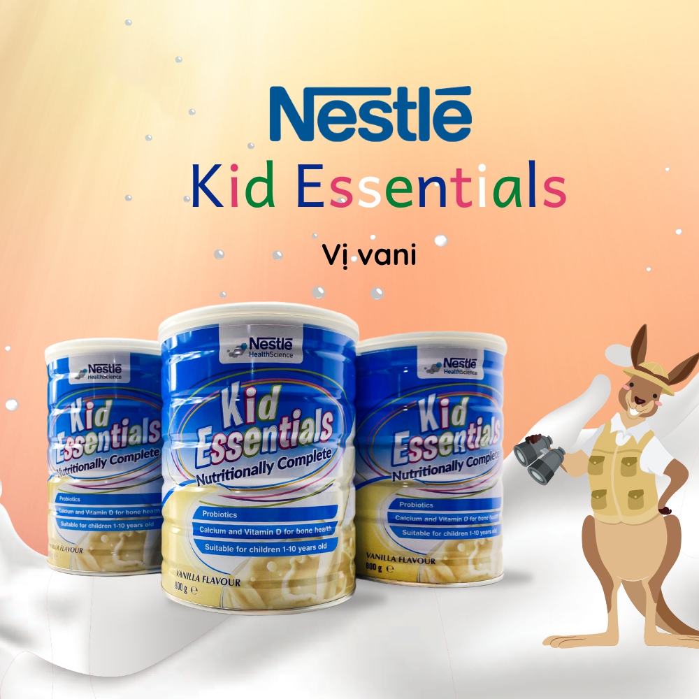 Thực phẩm dinh dưỡng y học Kid Essentials Australia 800g hương vani