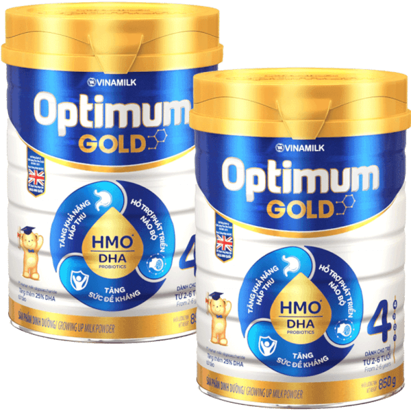 Combo 2 Vinamilk Optimum Gold 4, 850g, 2-6 tuổi giá tốt