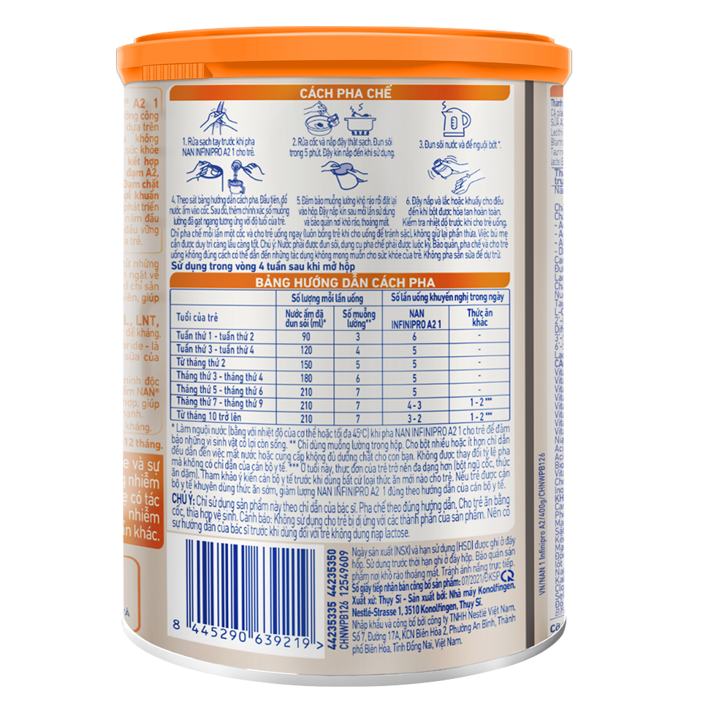 Sữa NAN INFINIPRO A2 số 1 400g (0-12 tháng tuổi) giá tốt