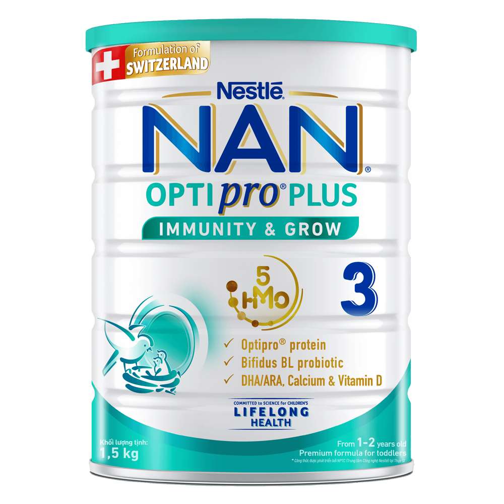 Sữa Nan Optipro PLUS 3 1.5kg, HMO (1-2 tuổi) giá tốt