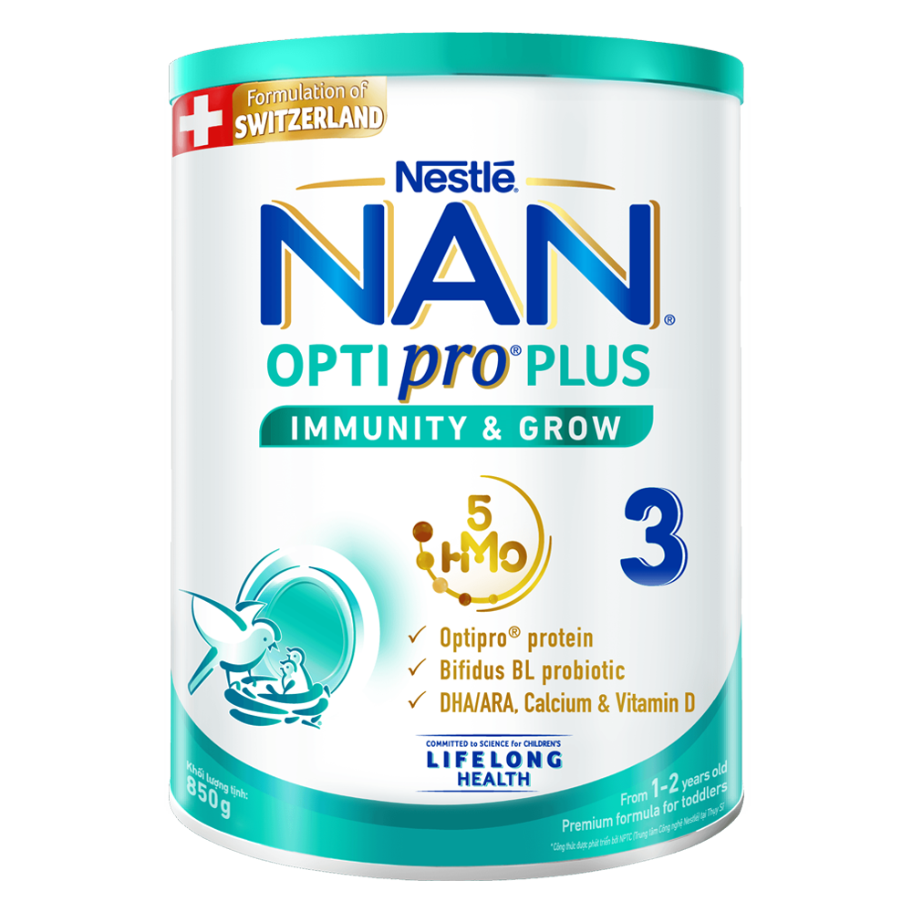 Sữa Nan Optipro PLUS 3 850g, HMO (1-2 tuổi) giá tốt