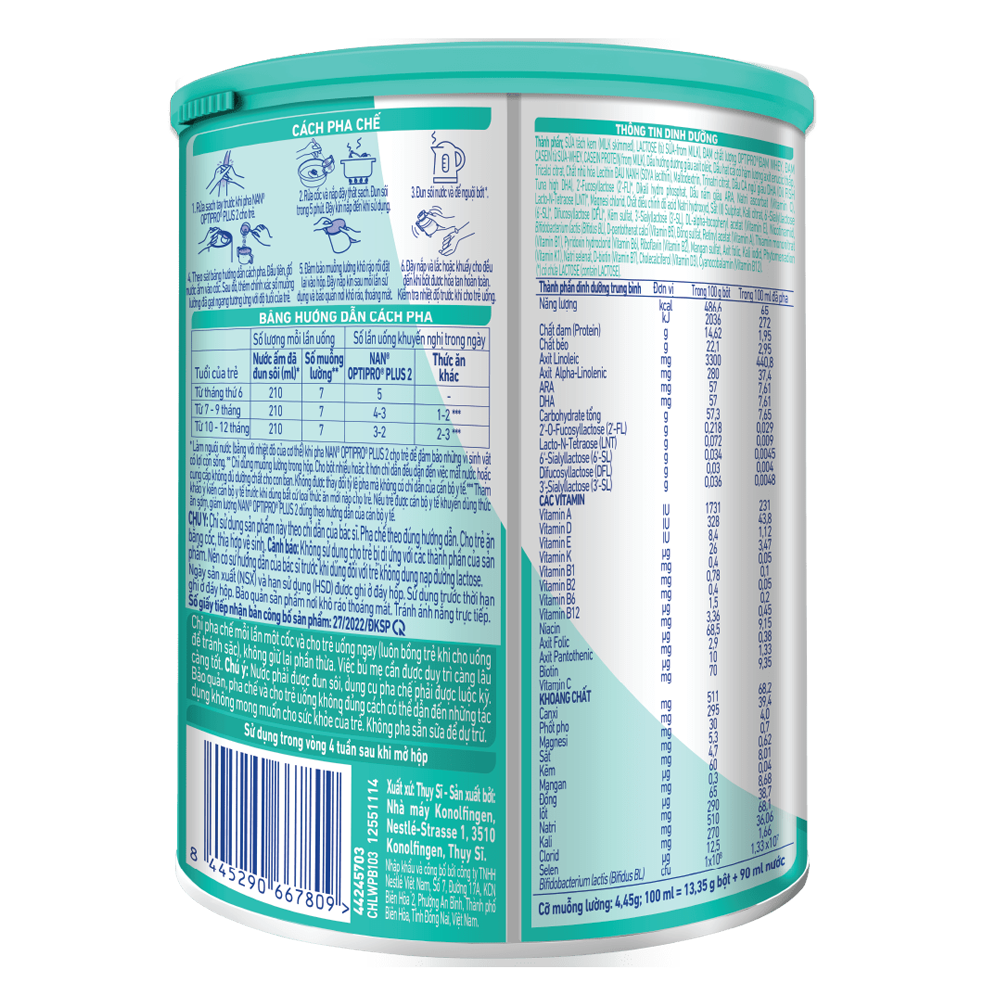 Sữa Nan Optipro PLUS 2 400g, HMO (6-12 tháng) giá tốt