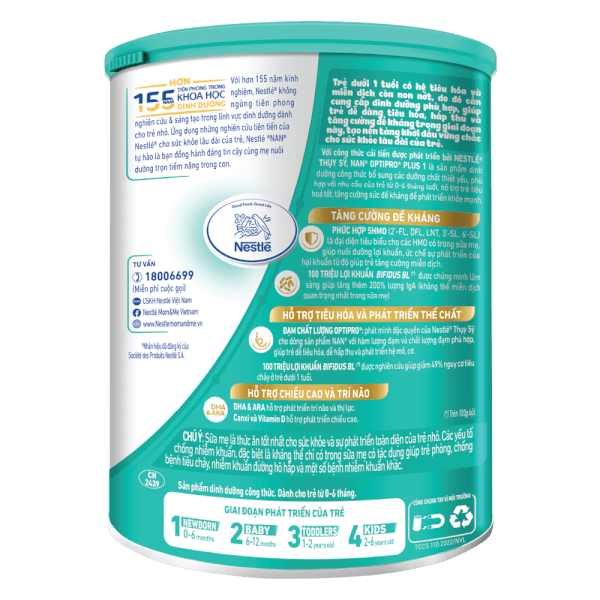 Sữa Nan Optipro PLUS 1 800g, HMO (0-6 tháng) giá tốt