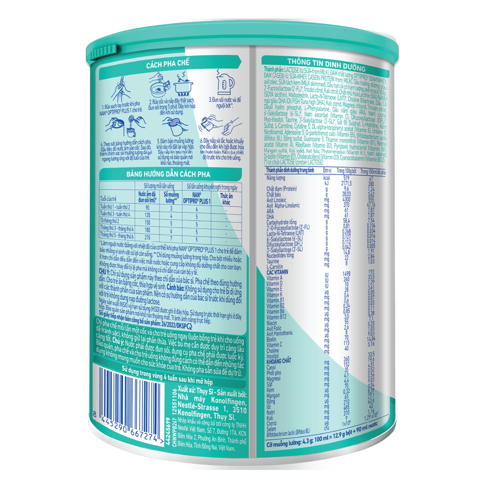 Sữa Nan Optipro PLUS 1 800g, HMO (0-6 tháng) giá tốt