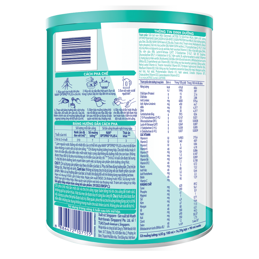 Sữa Nan Optipro PLUS 4 850g, HMO (2-6 tuổi) giá tốt