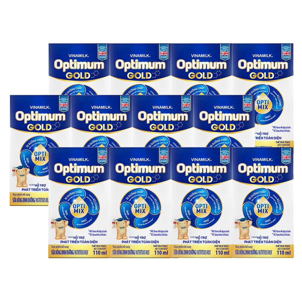 Sữa uống dinh dưỡng Optimum Gold 110ml (Lốc 4 hộp) giá tốt