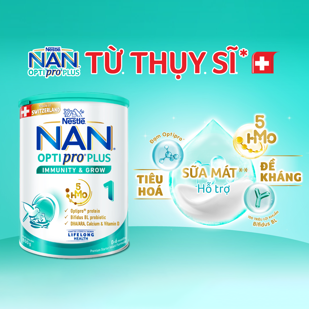 Sữa Nan Optipro PLUS 1 800g, HMO (0-6 tháng) giá tốt