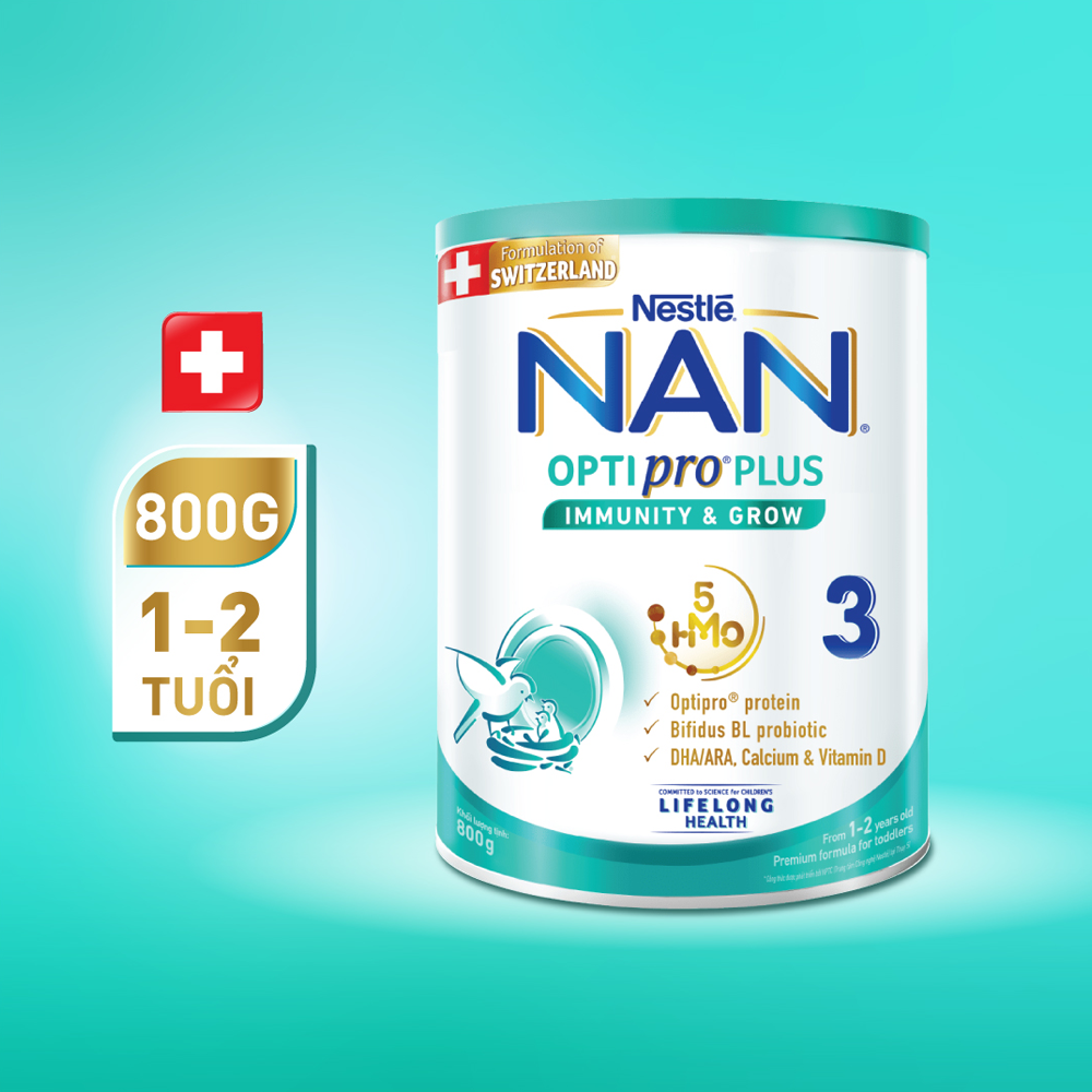 Sữa Nestle Nan Optipro Plus 3 800g (1-2 tuổi) giá tốt