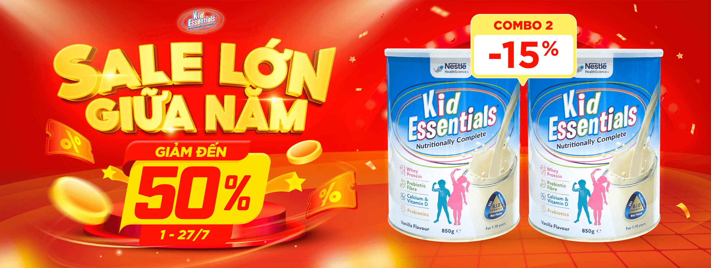 Cập nhật bảng giá giảm sữa Kid Essential mới nhất