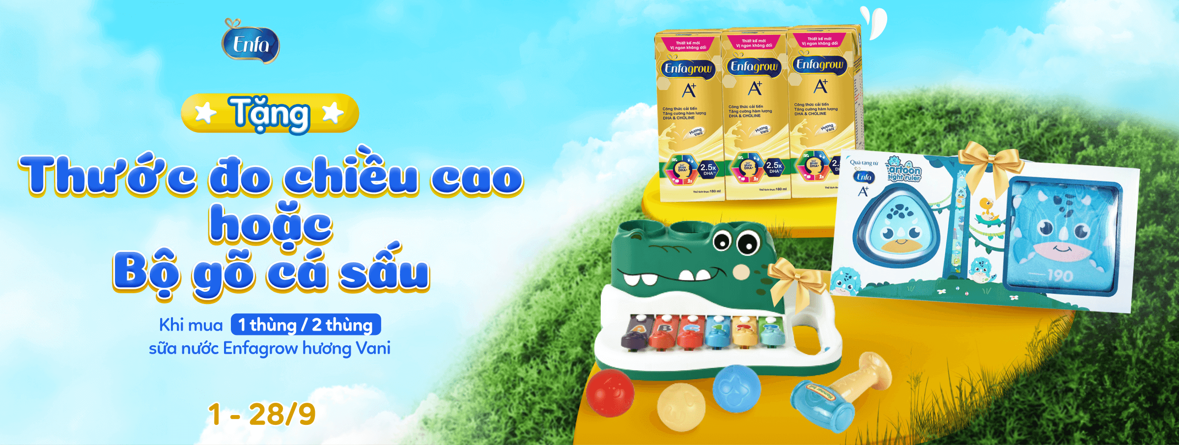 Cập nhật bảng giá giảm và khuyến mãi toàn bộ sữa Enfa mới nhất