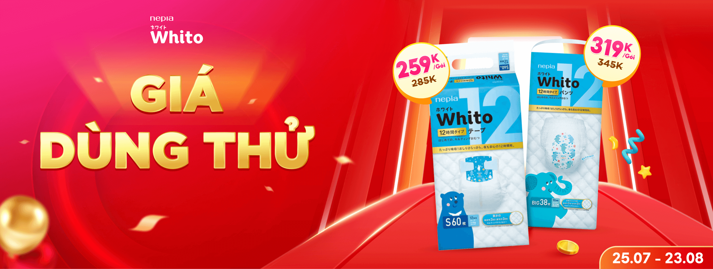 Bảng giá bỉm tã Whito, cập nhật 1 giờ trước