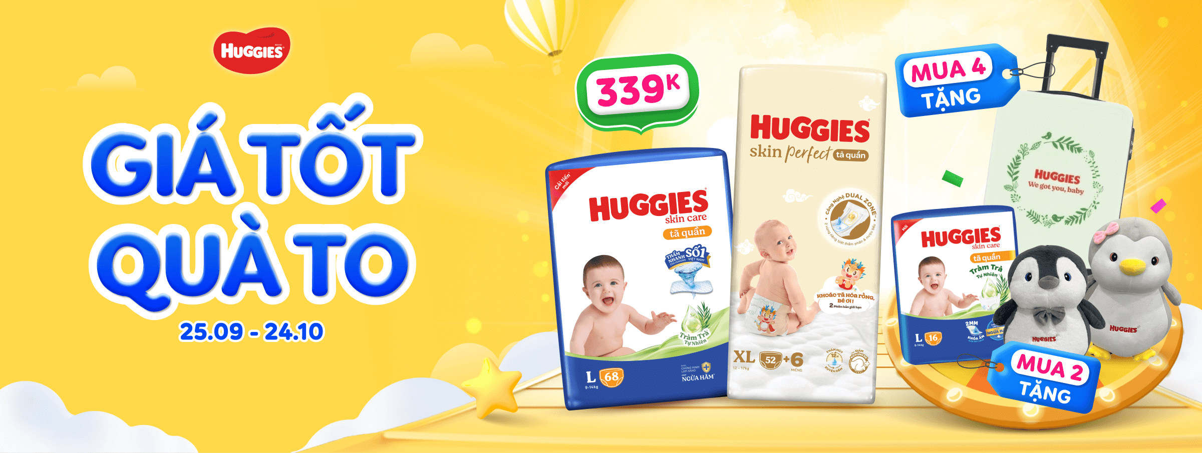 Bảng giá bỉm tã Huggies, cập nhật 1 giờ trước