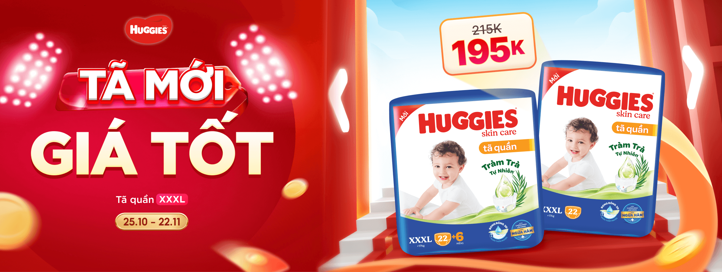 Bảng giá bỉm tã Huggies, cập nhật 1 giờ trước