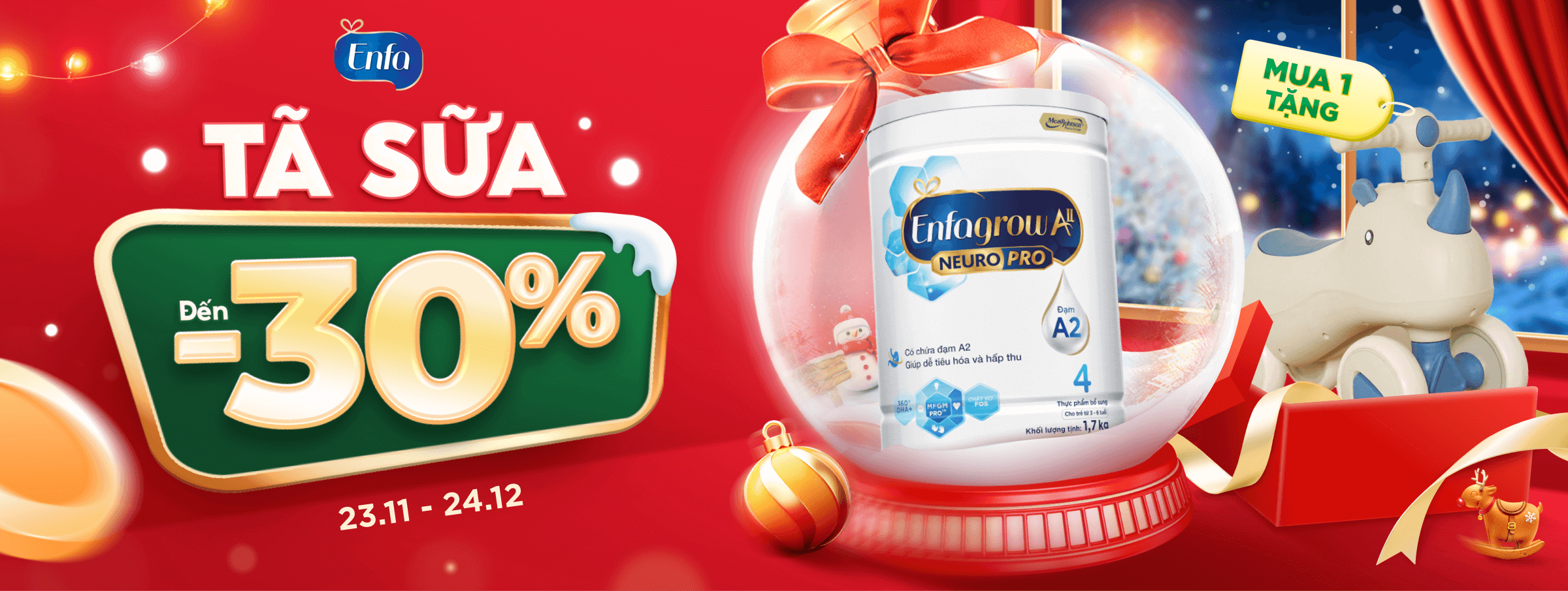 Cập nhật bảng giá giảm và khuyến mãi toàn bộ sữa Enfa mới nhất