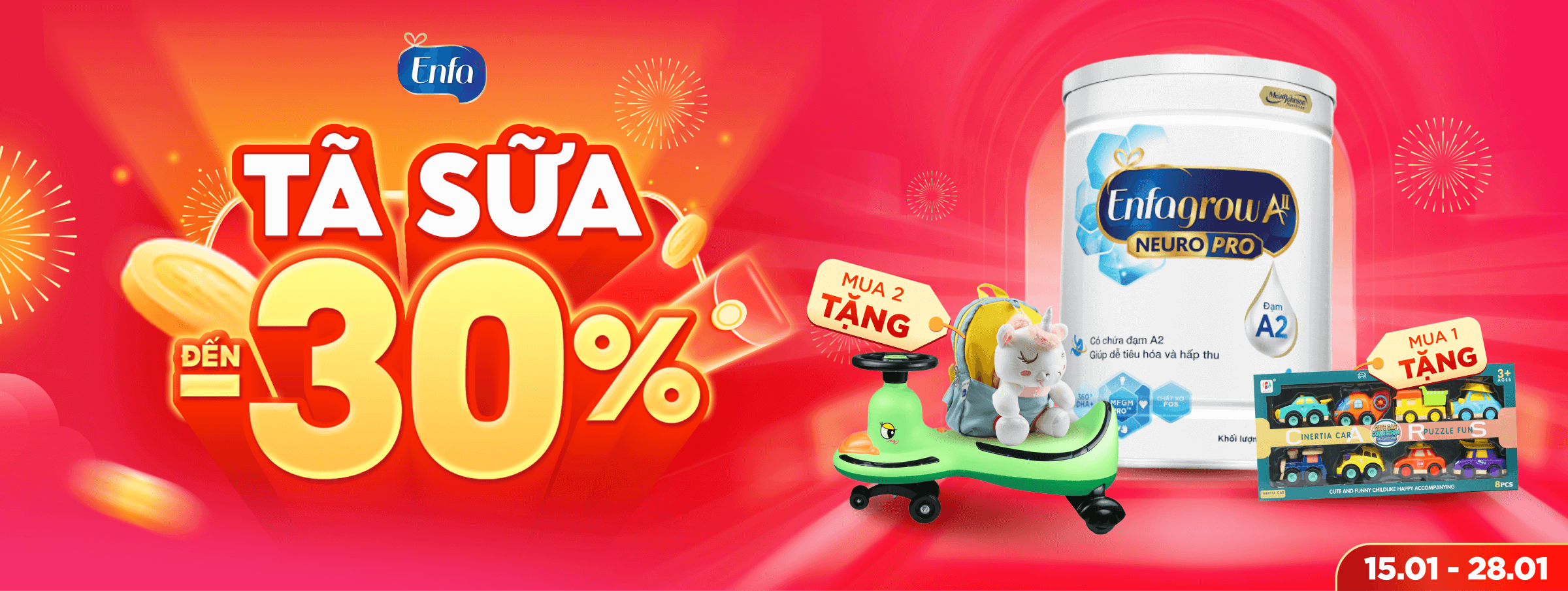 Cập nhật bảng giá giảm và khuyến mãi toàn bộ sữa Enfa mới nhất