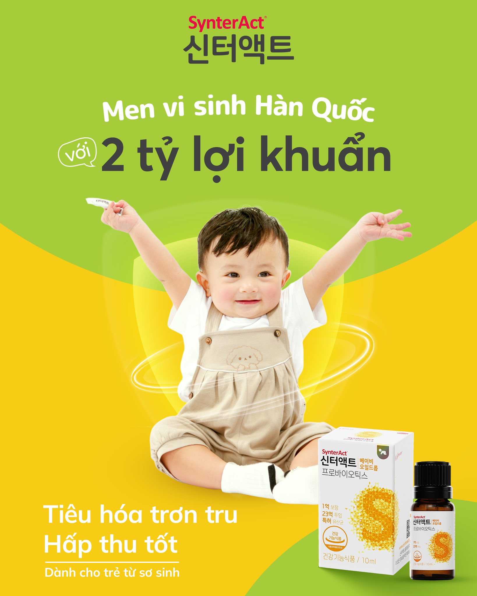 Tiết lộ liều dùng men vi sinh SynterAct cho bé chính xác nhất
